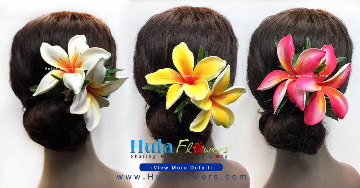 Hawaiian Plumeria Hair Clip | HulaFlowers.com