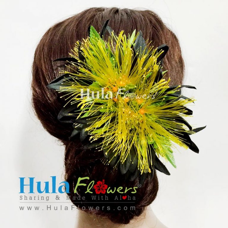 Hawaiian Double Lehua & Spider Lily Hair Clip | HulaFlowers.com