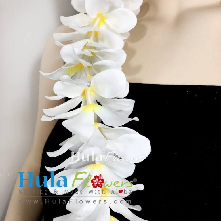 Silk Plumeria Lei 20" long | HulaFlowers.com
