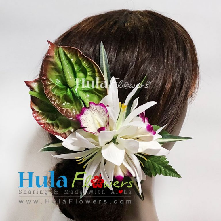 Tropical Hawaiian Wedding Flowers Hair Clip | HulaFlowers.com
