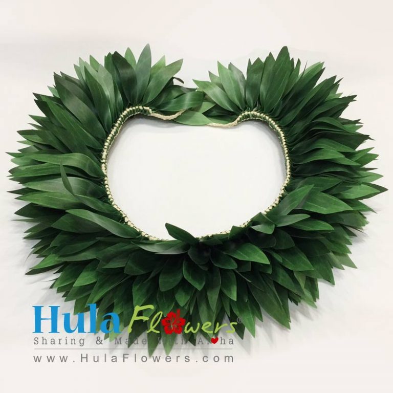 Silk Green Ti Leaves Haku & Hip Set | HulaFlowers.com