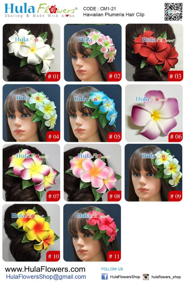 Hawaiian Plumeria Hair Clip | HulaFlowers.com