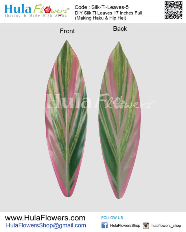 DIY Silk Ti Leaves 17 inches Full (Making Haku & Hip Hei) | HulaFlowers.com